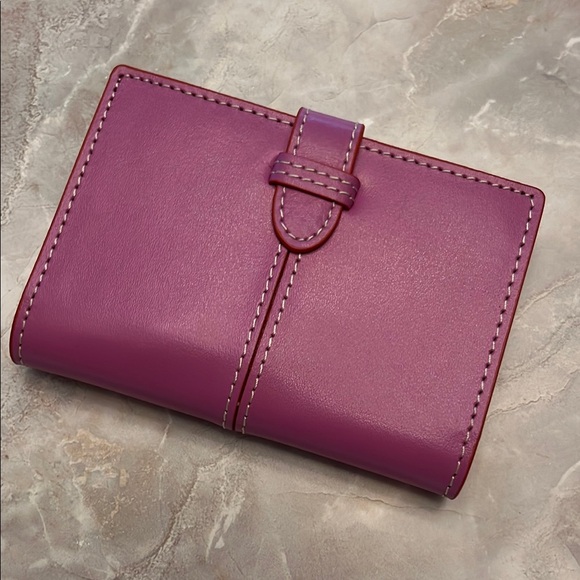Baekgaard | Bags | Baekgaard Pink Faux Leather Womens Card ...